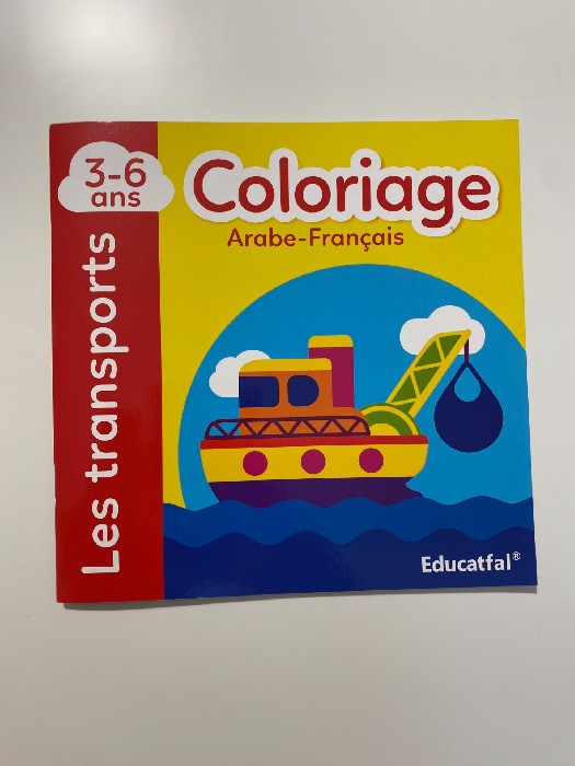 Vente livre les transports Coloriage / Arabe - Français